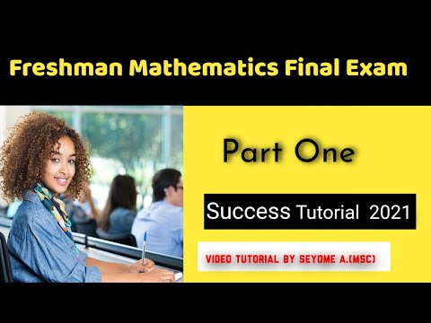 Freshman Mathematics Final exam with solution part 1|Tips and tricks ...