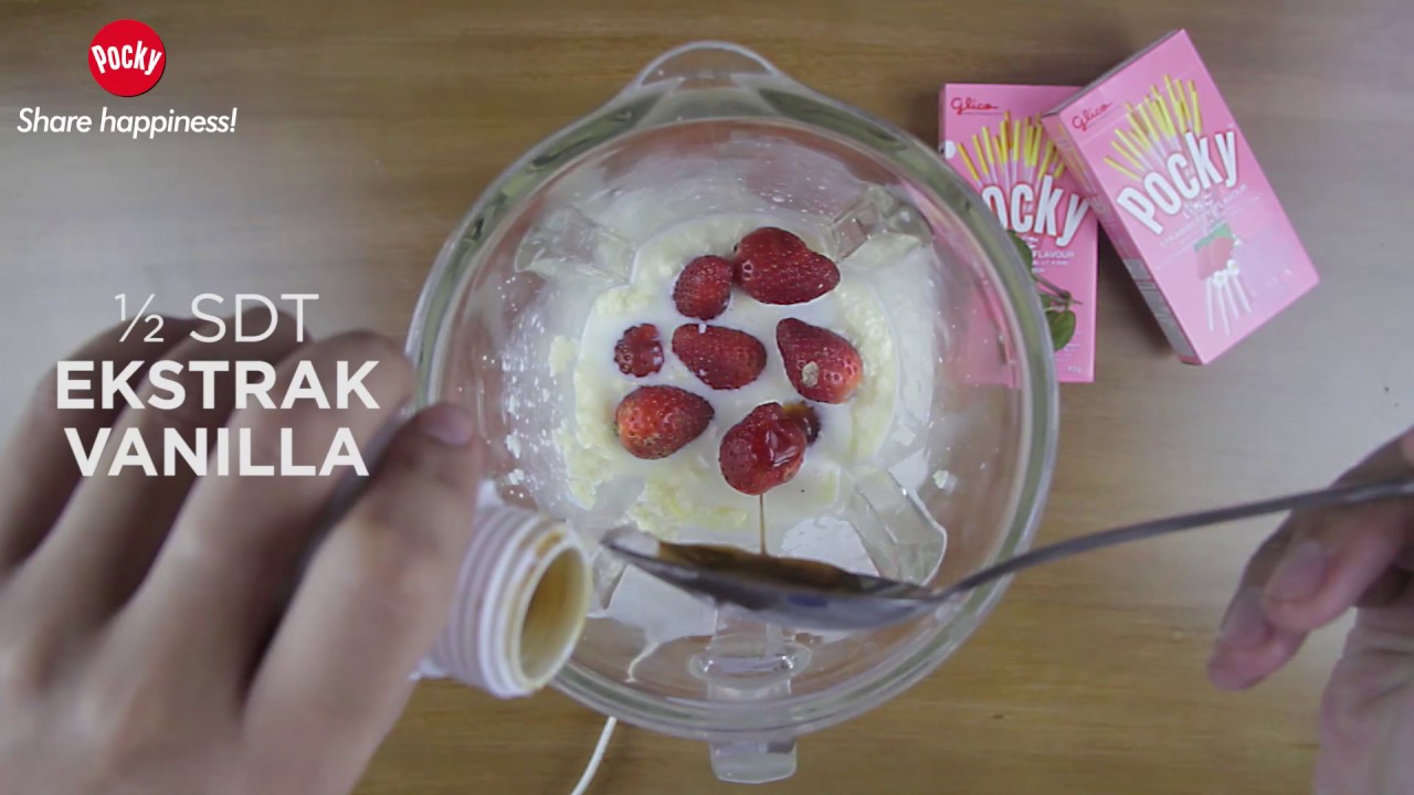 POCKY STRAWBERRY CHEESECAKE ICE CREAM - YouTube
