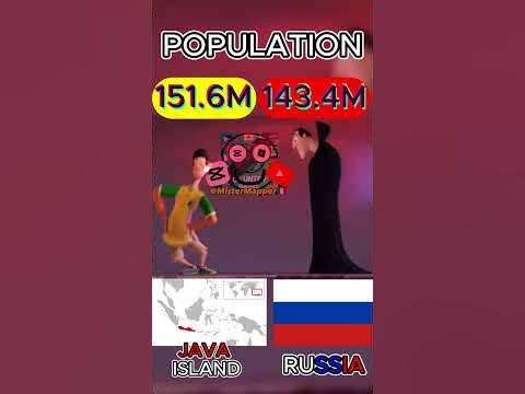 Population of Java island and population of Russia💀 #geography #viral # ...