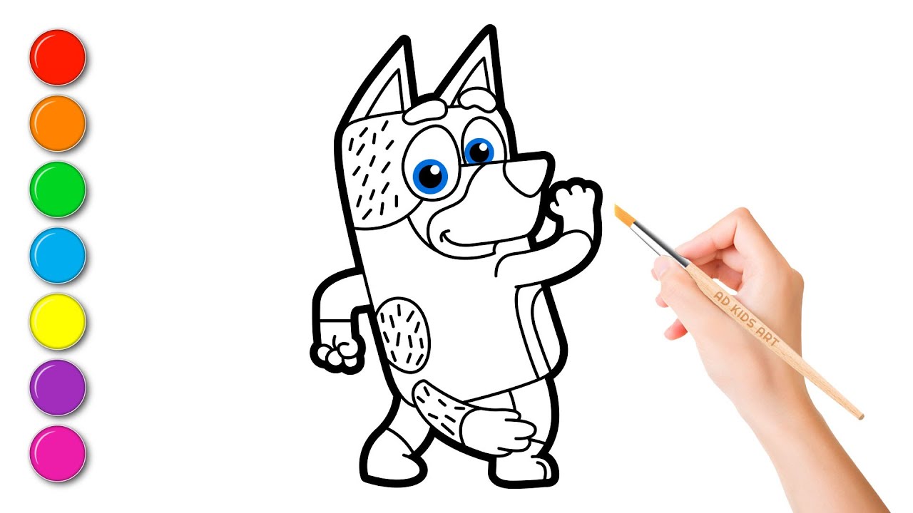 Let's Draw a Spotty Friend! Fun & Easy Blue Heeler for Kids! - YouTube