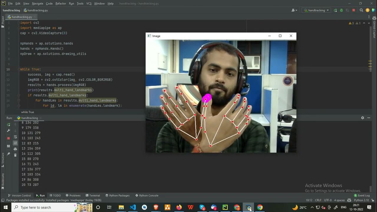 Hand Tracking Using Mediapipe And Opencv Python Python Kumarrishabh Youtube