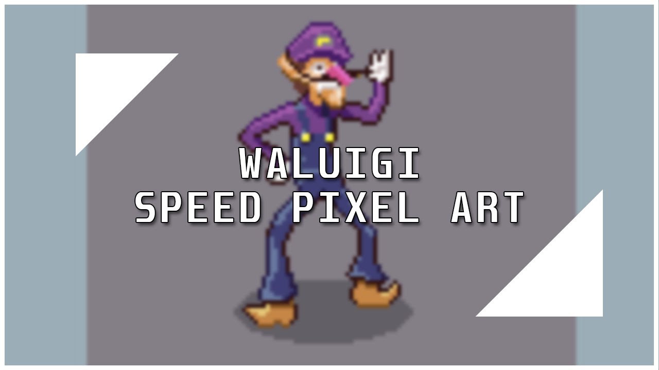 Speed Pixel Art - Waluigi - YouTube