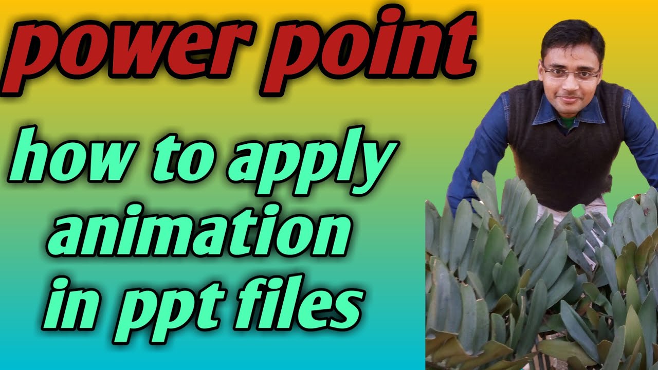 PPT presentation -how to apply animation step by step and how to ...