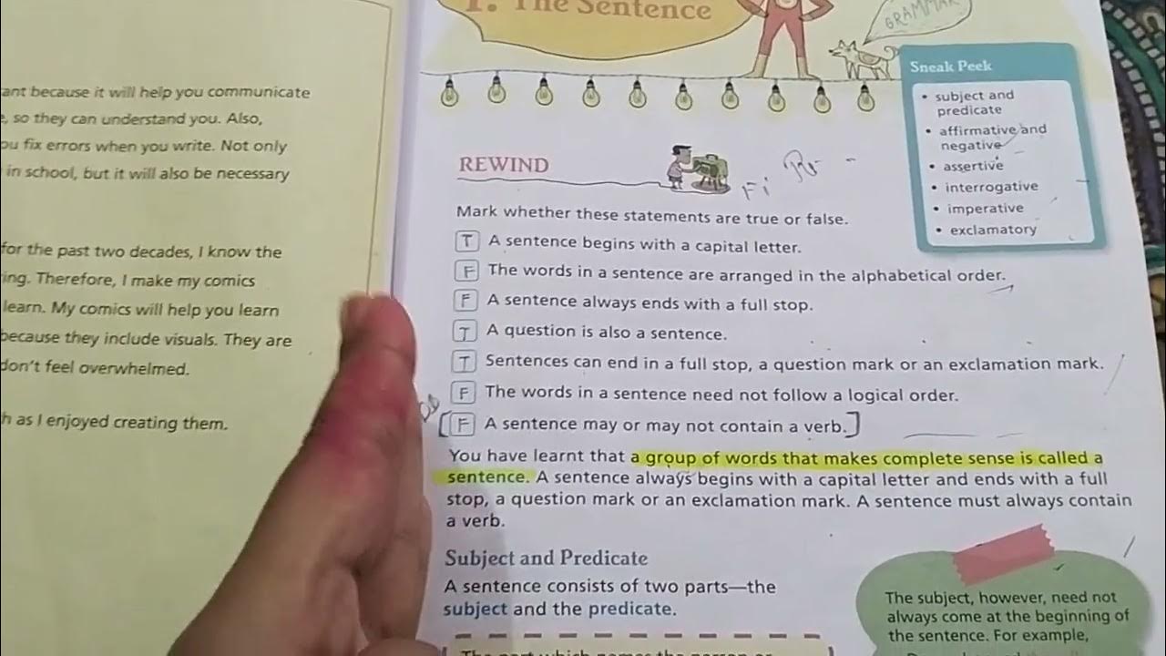 English learning (Grammar) Chapter 1 The Sentence part 01 - YouTube