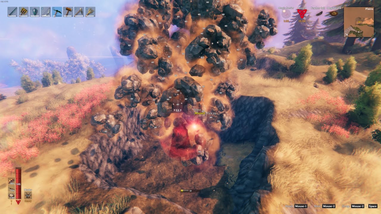 Valheim - Snapshot - Rocks for the Dock - Stone Pillar Burst - YouTube