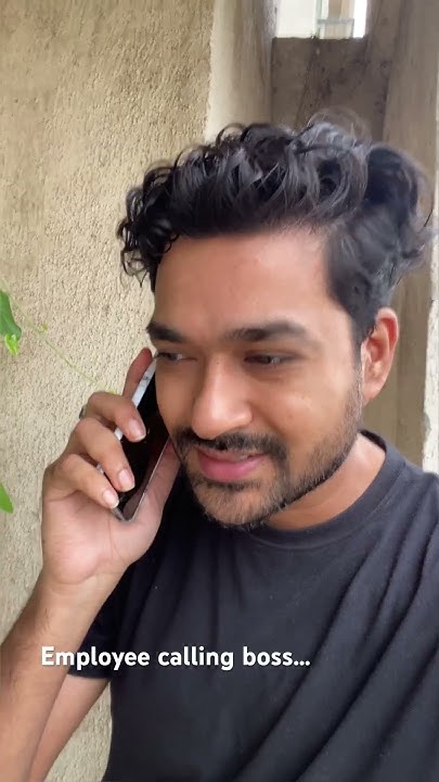 Employee calling boss for leave…#funny #comedy #shorts #memes - YouTube