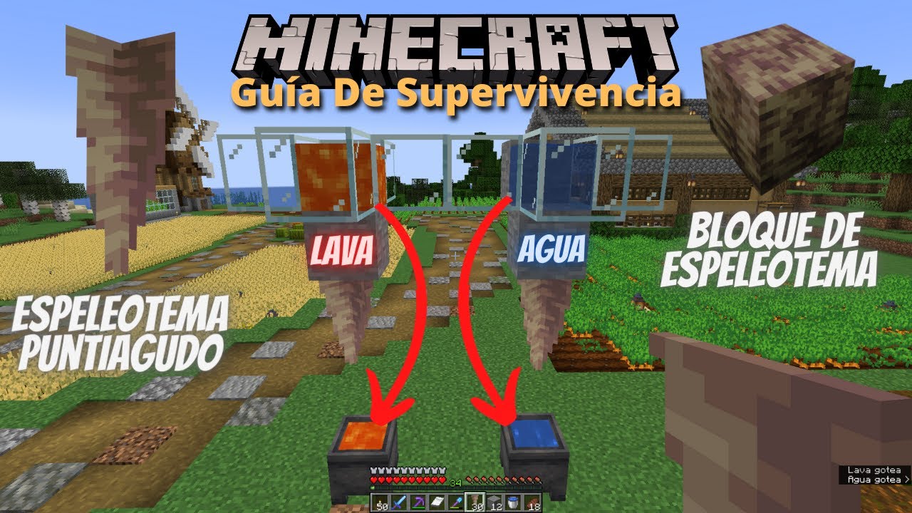 Como Encontrar Y Usar Espeleotemas Punteagudos Y Mas En Minecraft Guía De Supervivencia 1.19 Ep ...