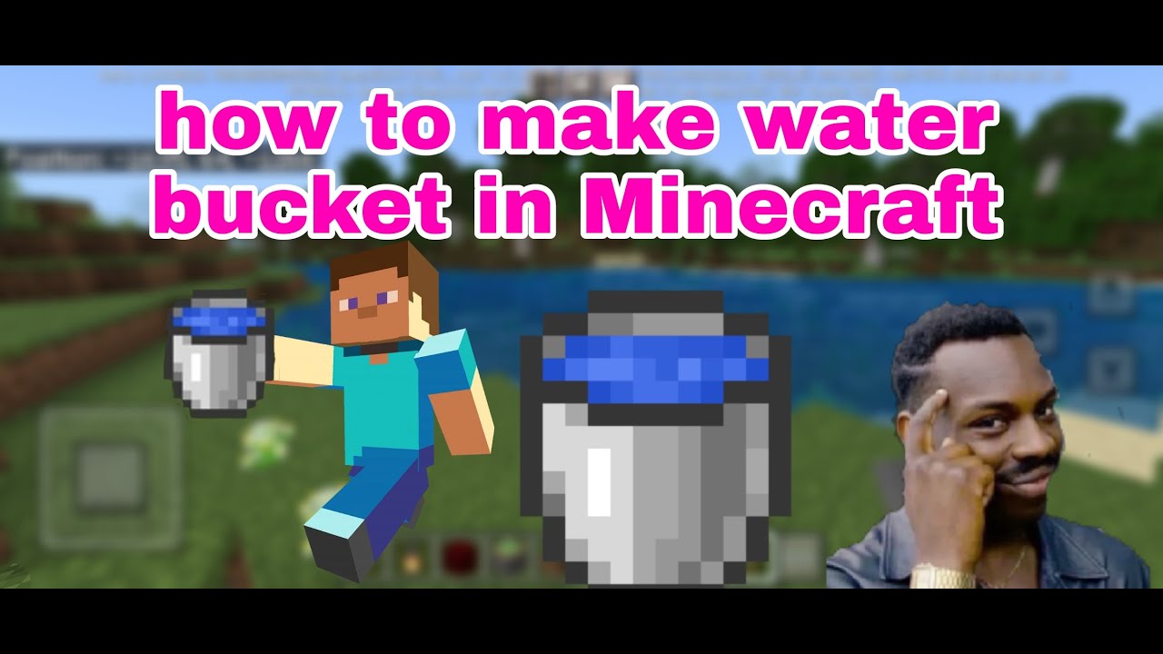 How to make Minecraft water bucket 😱 Minecraft me water bucket kisi ...