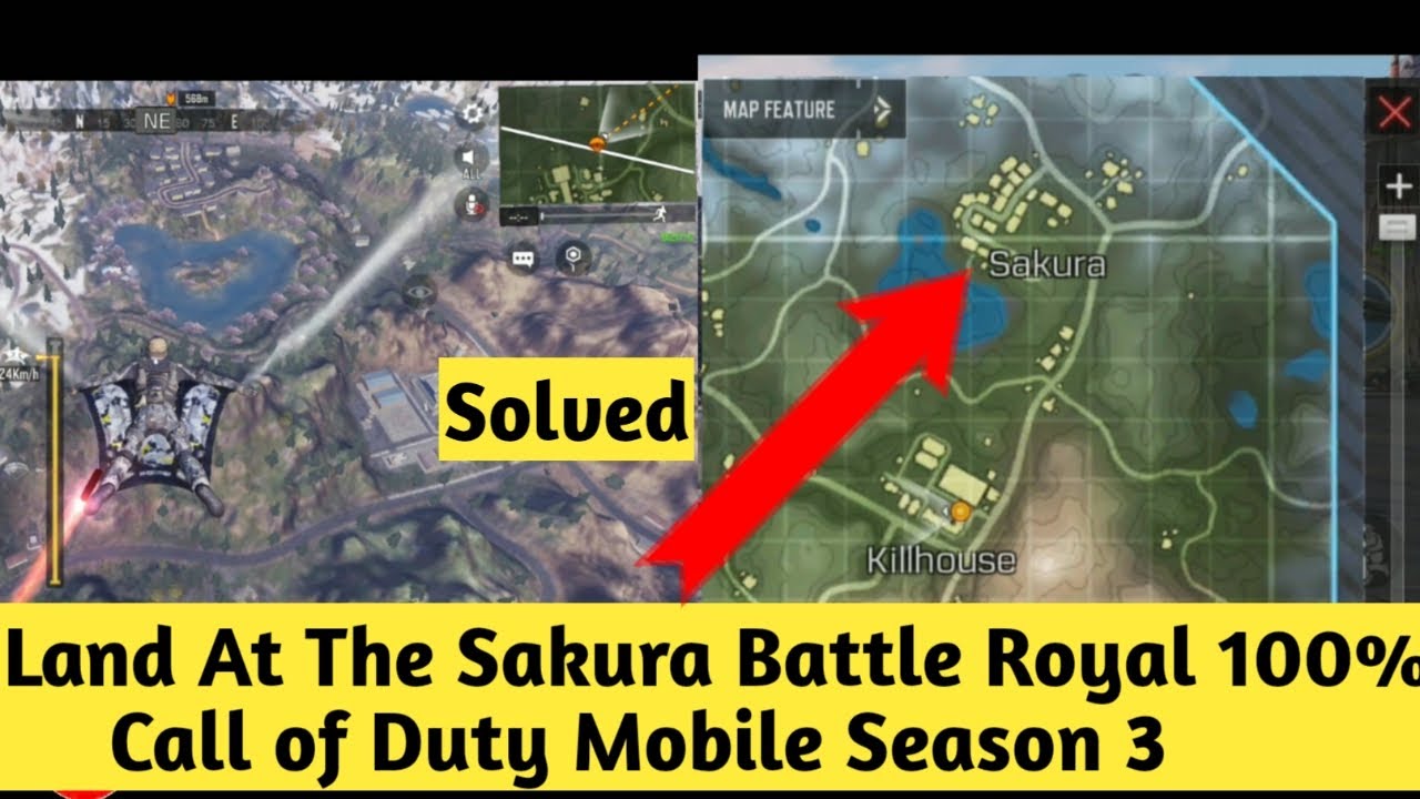 Land At The sakura 2 Times in Battle Royal Call of Duty Mobile Season 3 ...