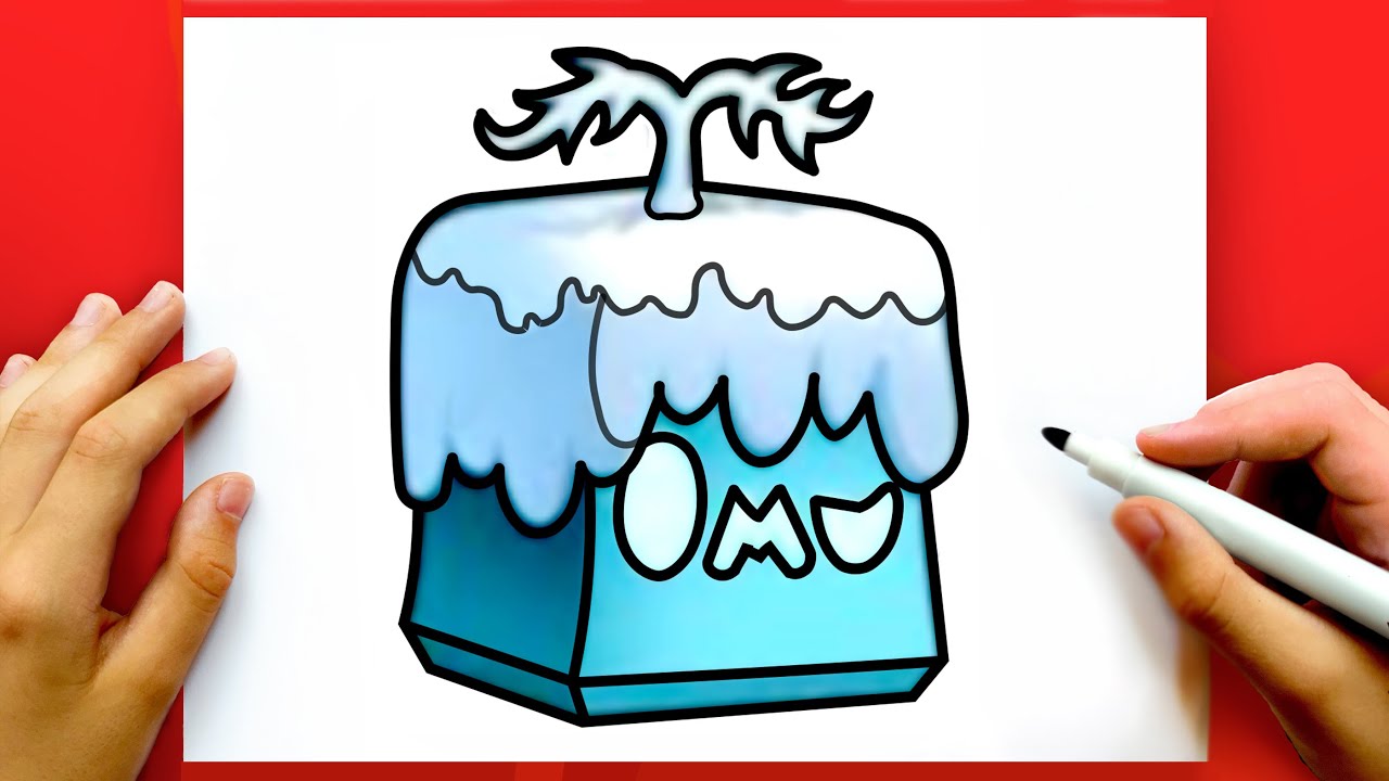 How to draw BLIZZARD Fruit | Blox Fruits | Step by Step - YouTube