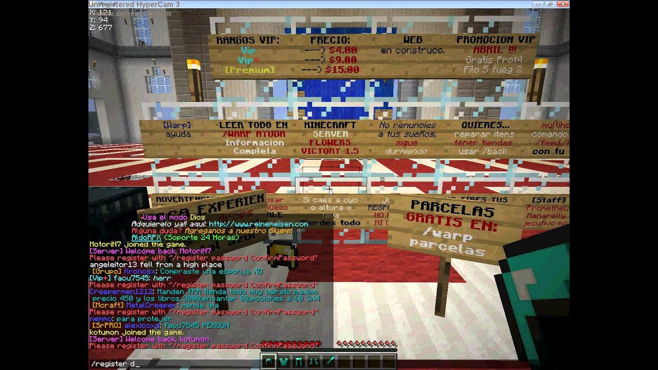 How to register in minecraft server ? - YouTube