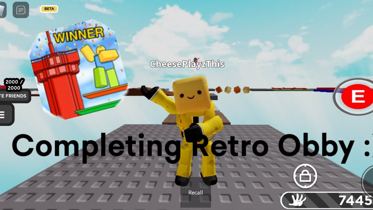 Completing Retro obby In (MOBILE) - YouTube