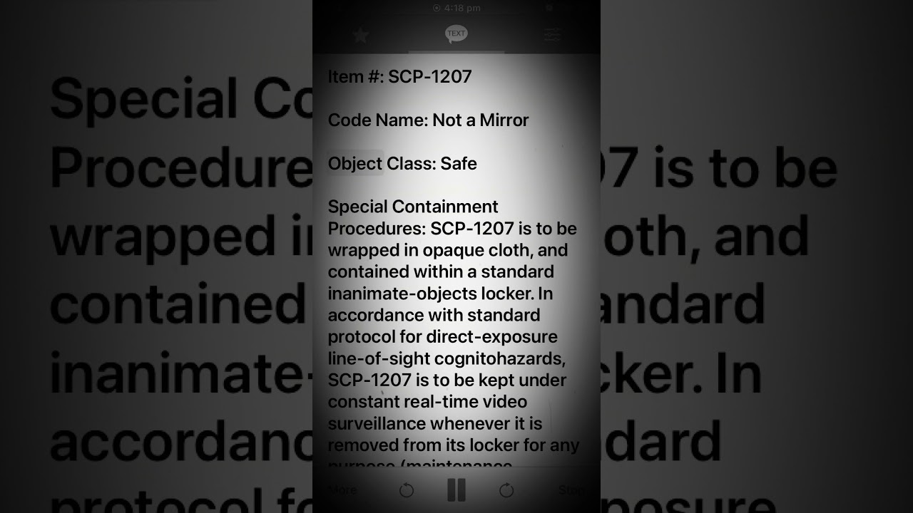 Scp 1207 Not a Mirror - YouTube
