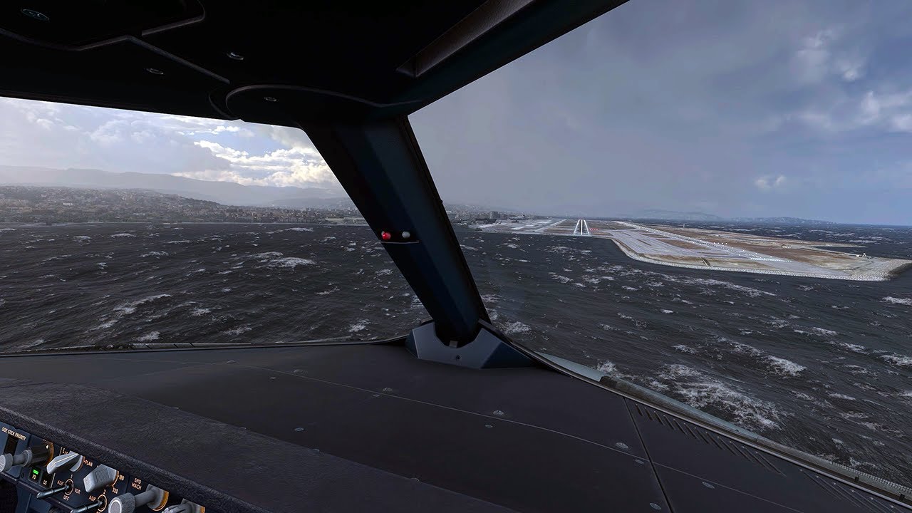 Cockpit view - Airbus A320 Landing Nice - YouTube