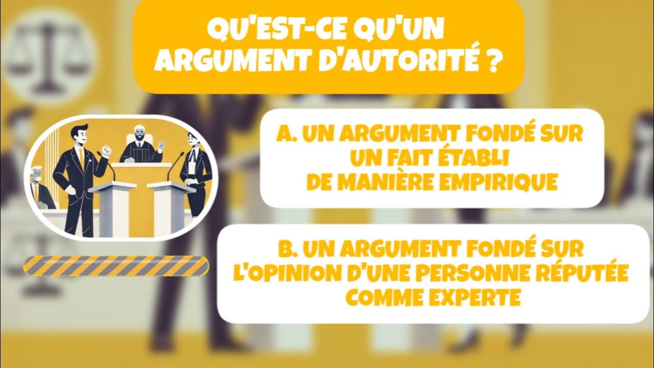 🧠 Question Quiz : C'est quoi un argument d'autorité ? 📚 - YouTube