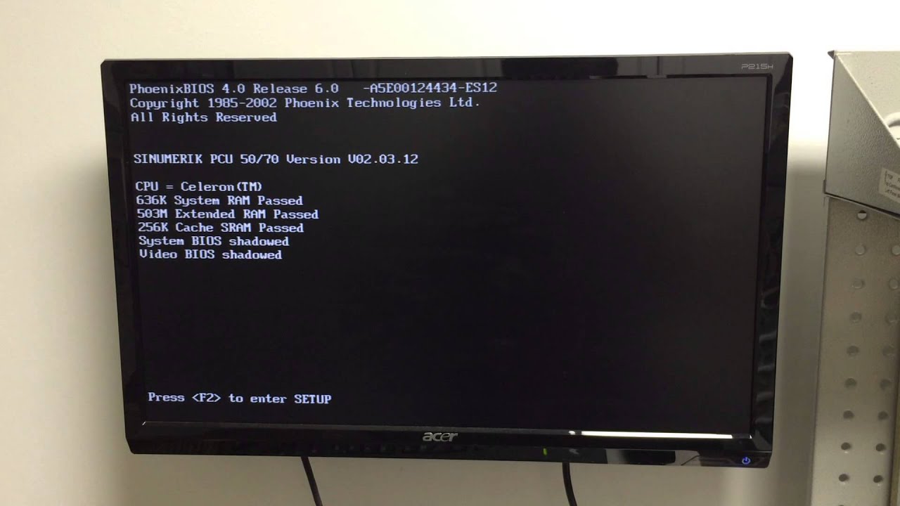 Powering Up a Siemens PCU 50 6FC5210-0DF22-0AA0 - YouTube