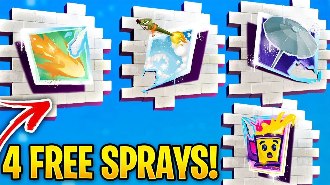 NEW! FORTNITE *FREE* EXCLUSIVE SPRAYS.! (Comet, Stay Smooth, Play To ...