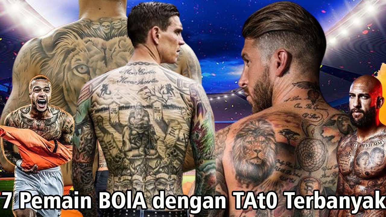7 Pemain bola dengan Tato Terbanyak - YouTube