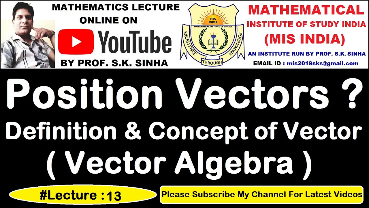 Vectors - Position Vectors | Definition & Concept of Vector | Mis India ...