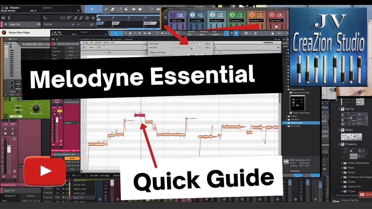 Melodyne Essential Quick Guide / tuning vocals and Practical Use to keep it natural - YouTube