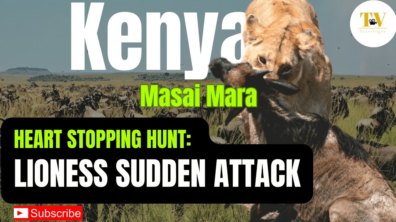 Deadly Hunt: Lioness sudden Attack | Africa Safari | Kenya Masai Mara ...