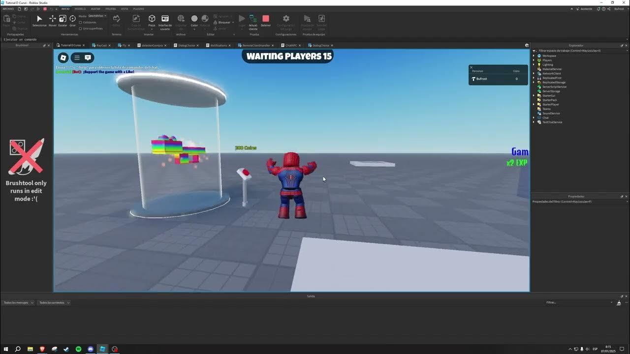 Roblox NPC Dialogs (click y timer), Dialog Choice, GamePass, FLY, notificaciones ...