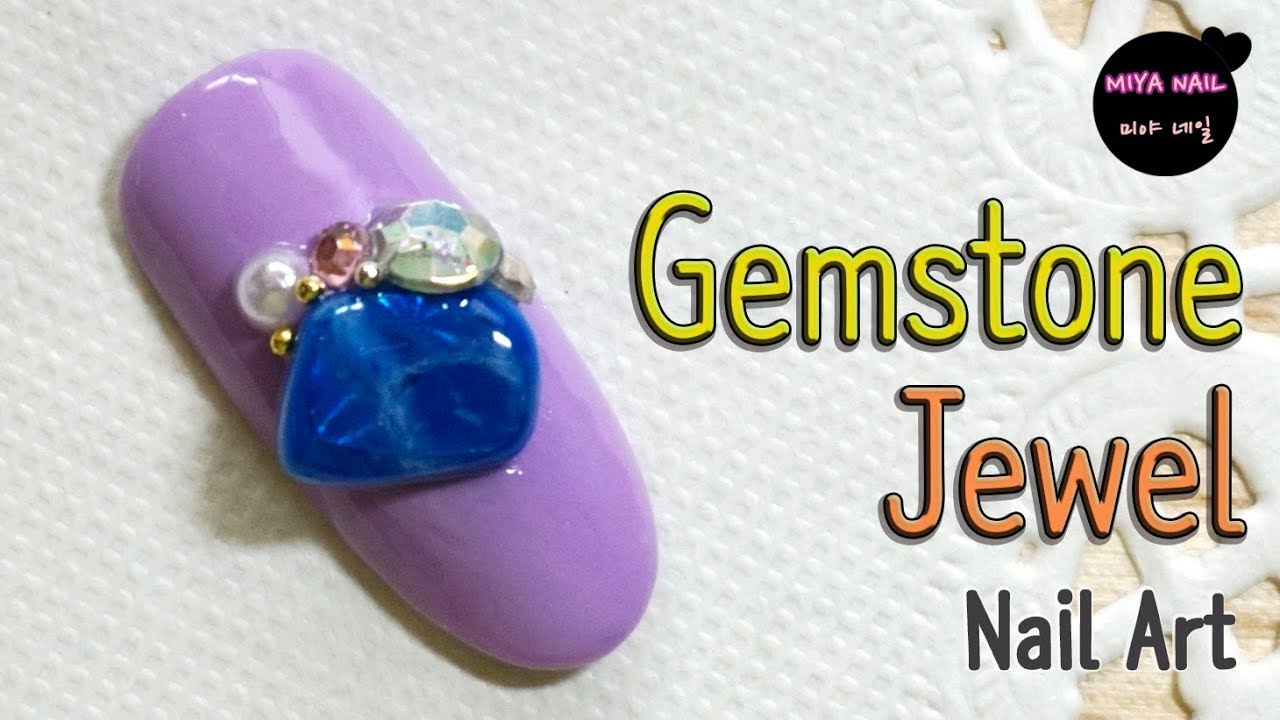 Gemstone, Jewel Nail Art (Tutorials, Gel nails) - YouTube