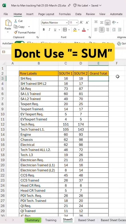 Don't use Sum formula #sumformula #excel #dataextractor #excelformula #exceltricks # ...