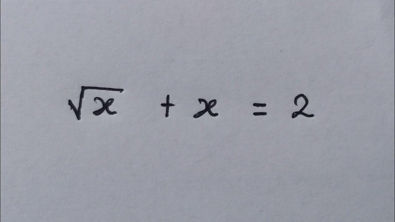 Interesting algebraic equation | Can you solve ? - YouTube