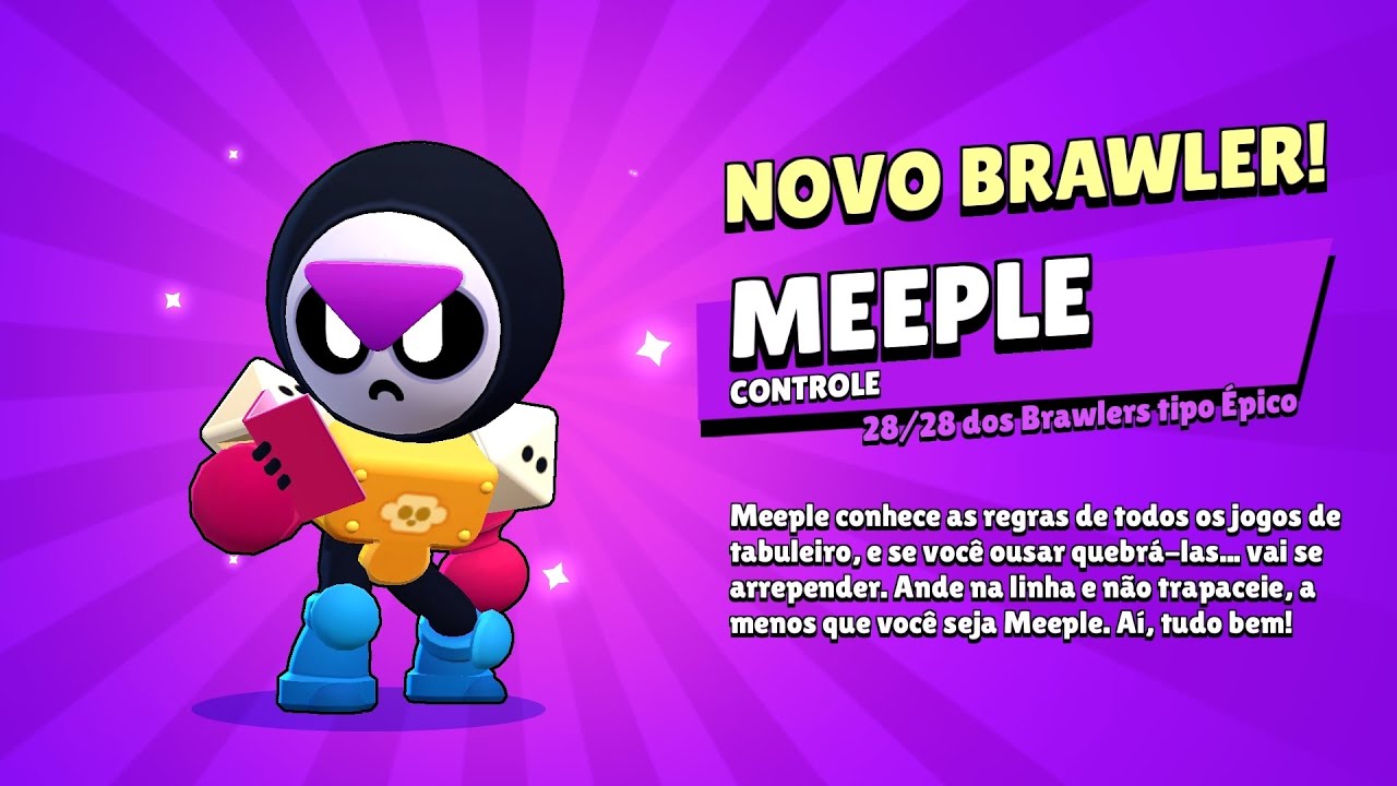 jogando com o novo brawle meeple no brawl stars - YouTube