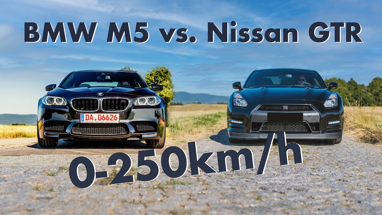 BMW M5 Competition vs. Nissan GTR R35 0-250km/h - YouTube