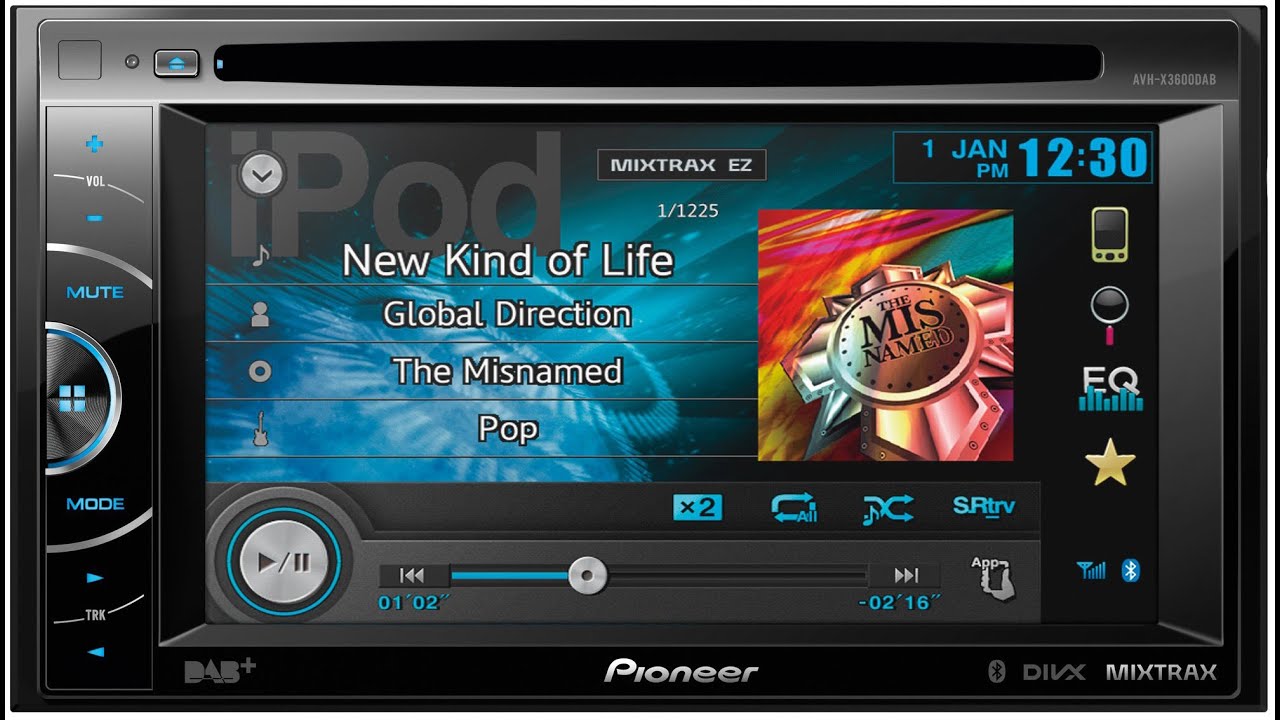 PIONEER AVH-160DVD + CD-SR100 - YouTube
