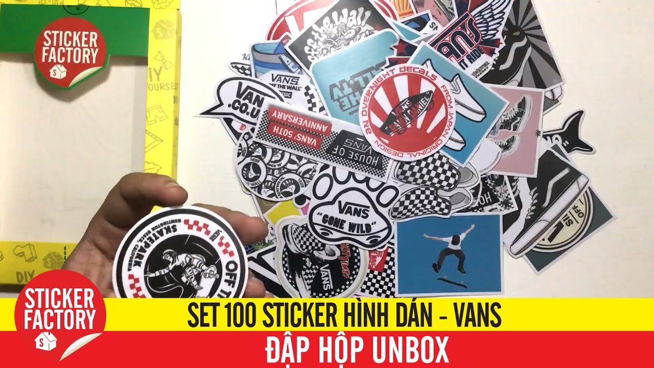 [SET 100 STCKERS] VANS - Set 100 hình dán chủ đề GIÀY VANS ...