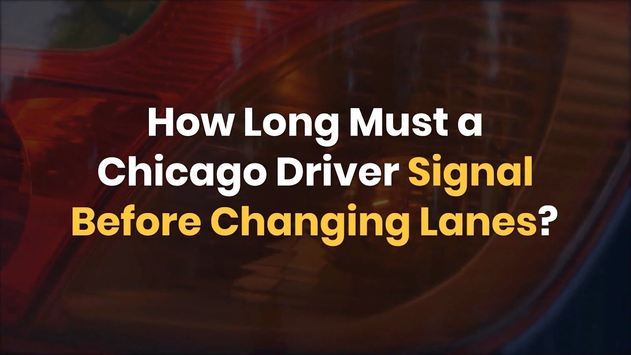 How Long Must a Chicago Driver Signal Before Changing Lanes? - YouTube
