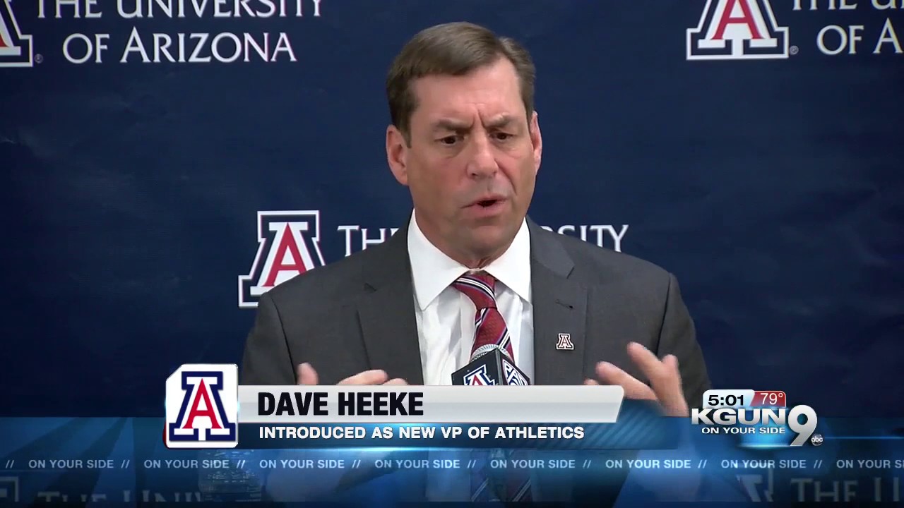 Dave Heeke introduced as VP of Athletics for Arizona - YouTube