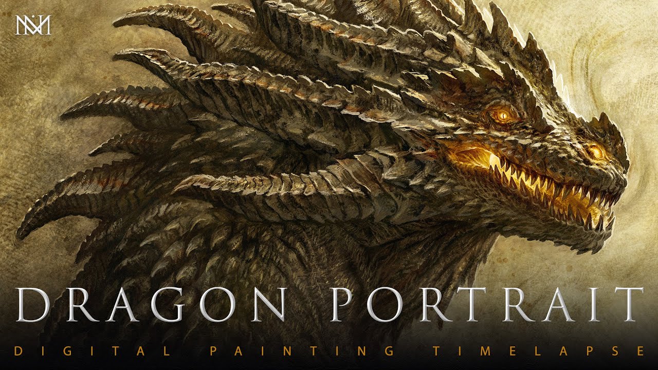 Digital Art Painting - Fantasy Art - How To Paint A Dragon - Timelapse ...
