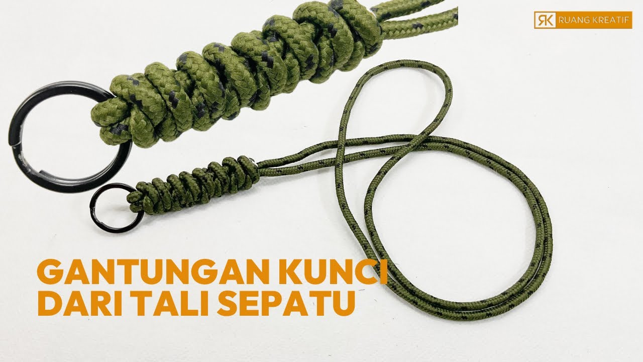 How to make a key chain from shoelaces || Cara membuat gantungan kunci ...