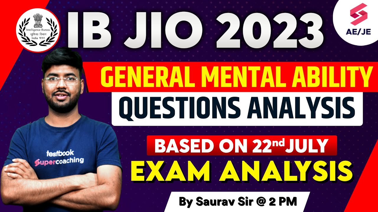 IB JIO Exam Analysis 2023 | General Mental Ability | IB JIO Paper ...