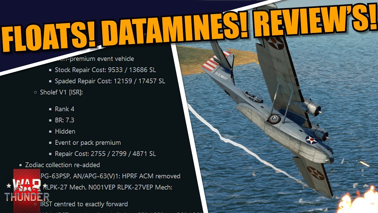 War Thunder - DATAMINES! FLOATS! REVIEW BOMB? & MORE! - YouTube