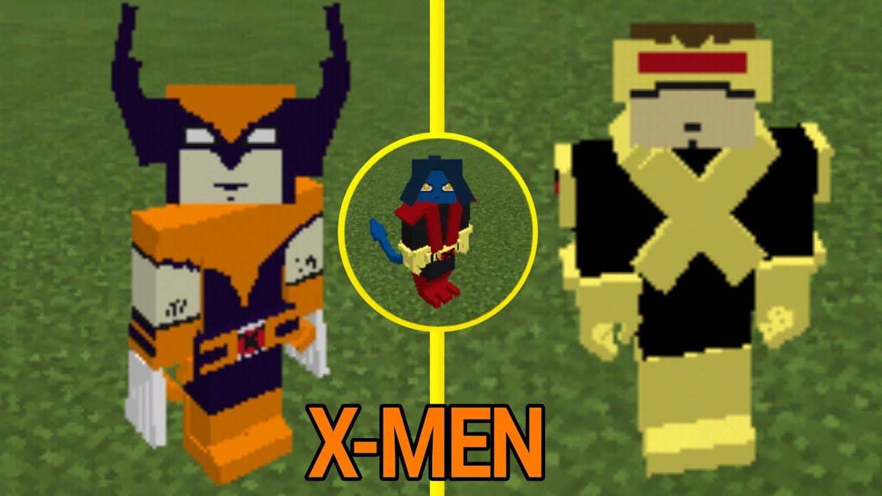 NOVO ADDON DE HERÓIS X-MEN EVOLUTION NO MINECRAFT PE ! - YouTube