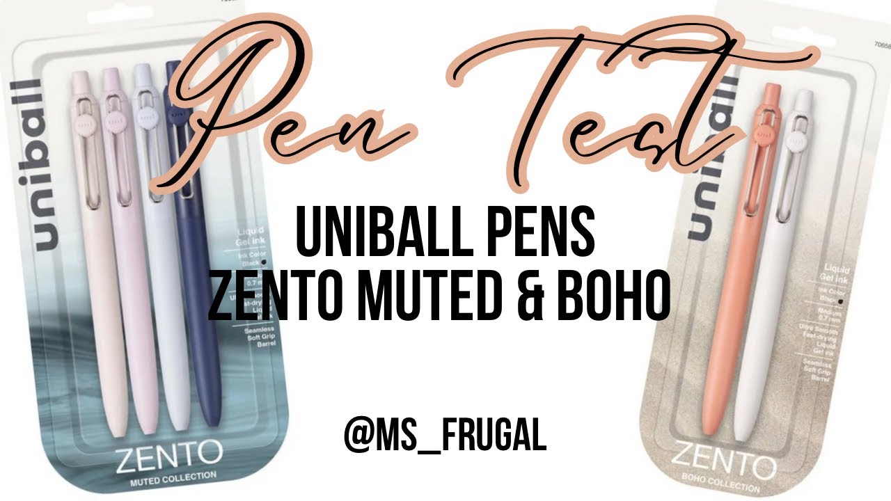 Uni-ball Zento Muted and Boho Pen Testing and Review | Best Pens for ...