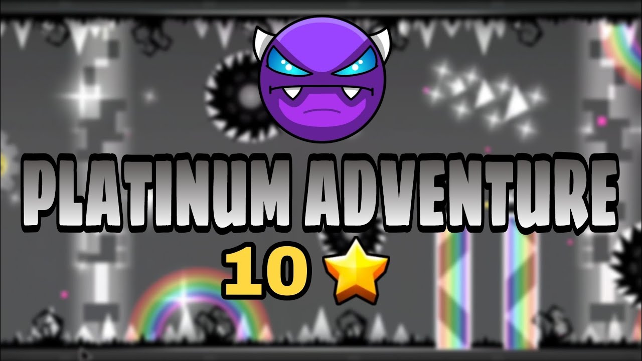 GEOMETRY DASH - PLATINUM ADVENTURE ( EASY DEMOND ) - YouTube