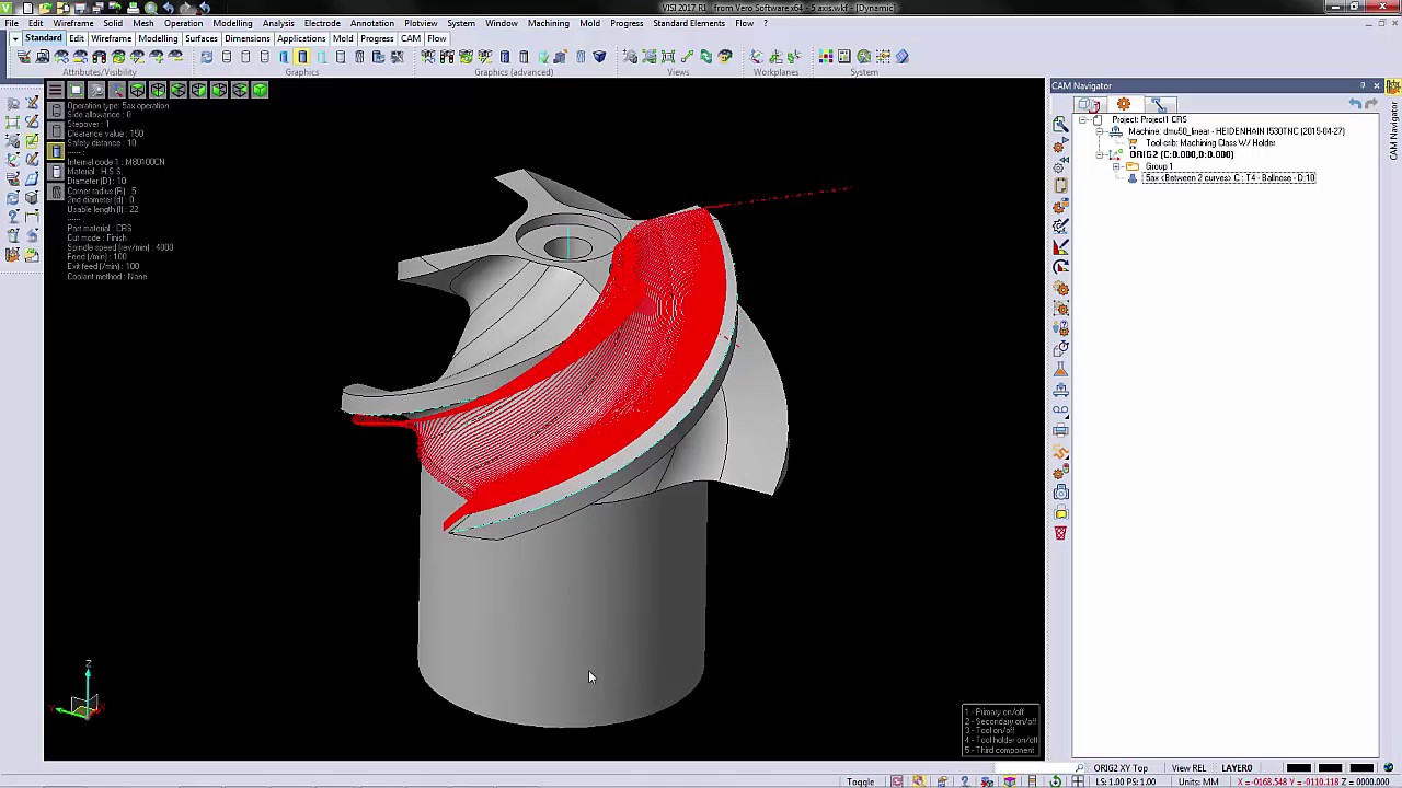 VISI 5-Axis Machining - YouTube
