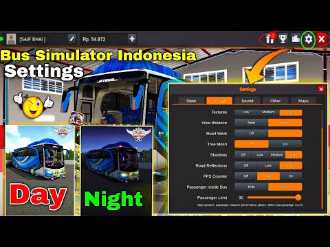 Bus Simulator Indonesia Setting Video Bussid Game Settings ? Day/Night ...