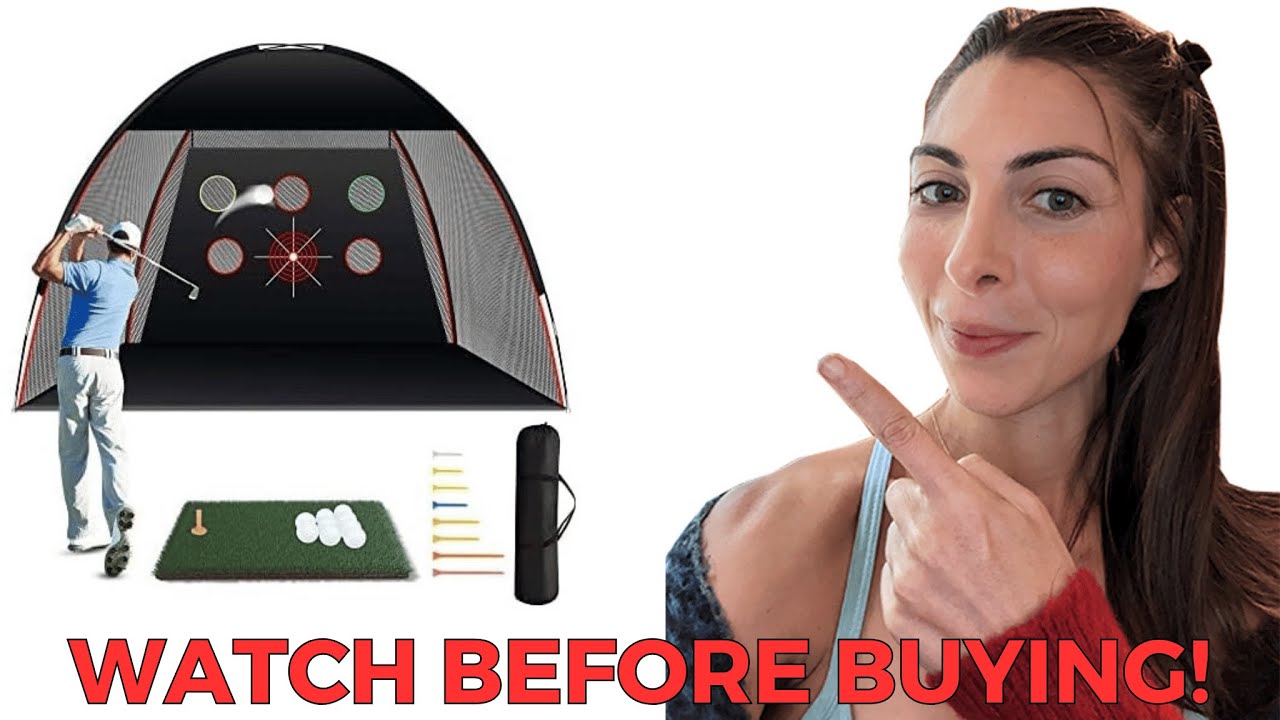 Honest Review of 10 x 7 ft Golf Net and Mat Set, Indoor and Outdoor Golf Practice - YouTube