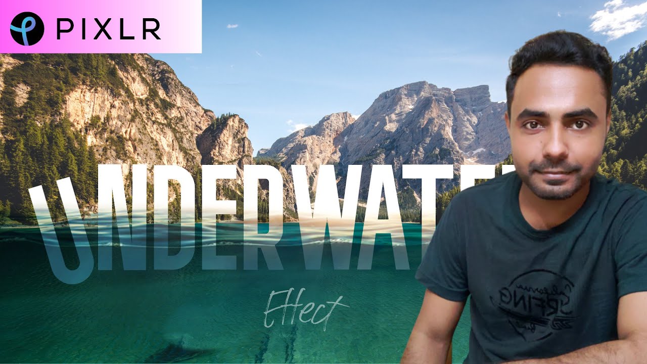 How to create underwater text effect in Pixlr | Pixlr Tutorial | Pixlr tutorial 2022 - YouTube