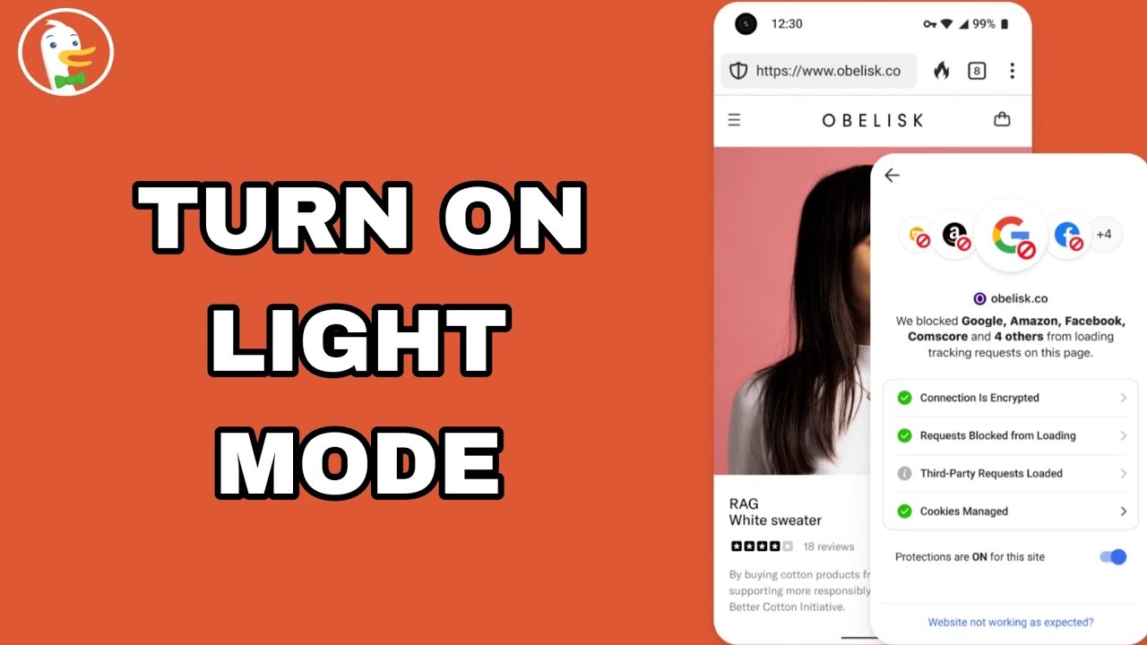 How To Turn On Light Mode On DuckDuckGo Private Browser App - YouTube