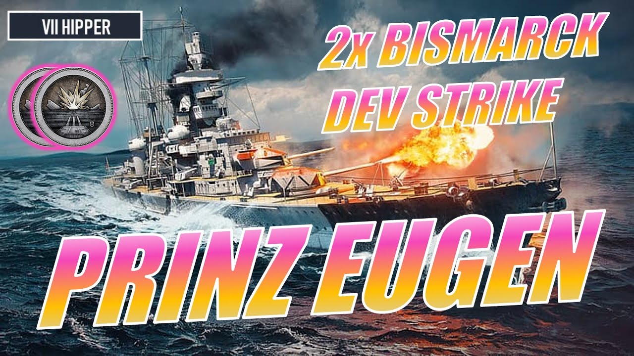 Prinz Eugen Dev Strikes 2x Bismarck (World of Warships: Legends Xbox Series X 4K) - YouTube