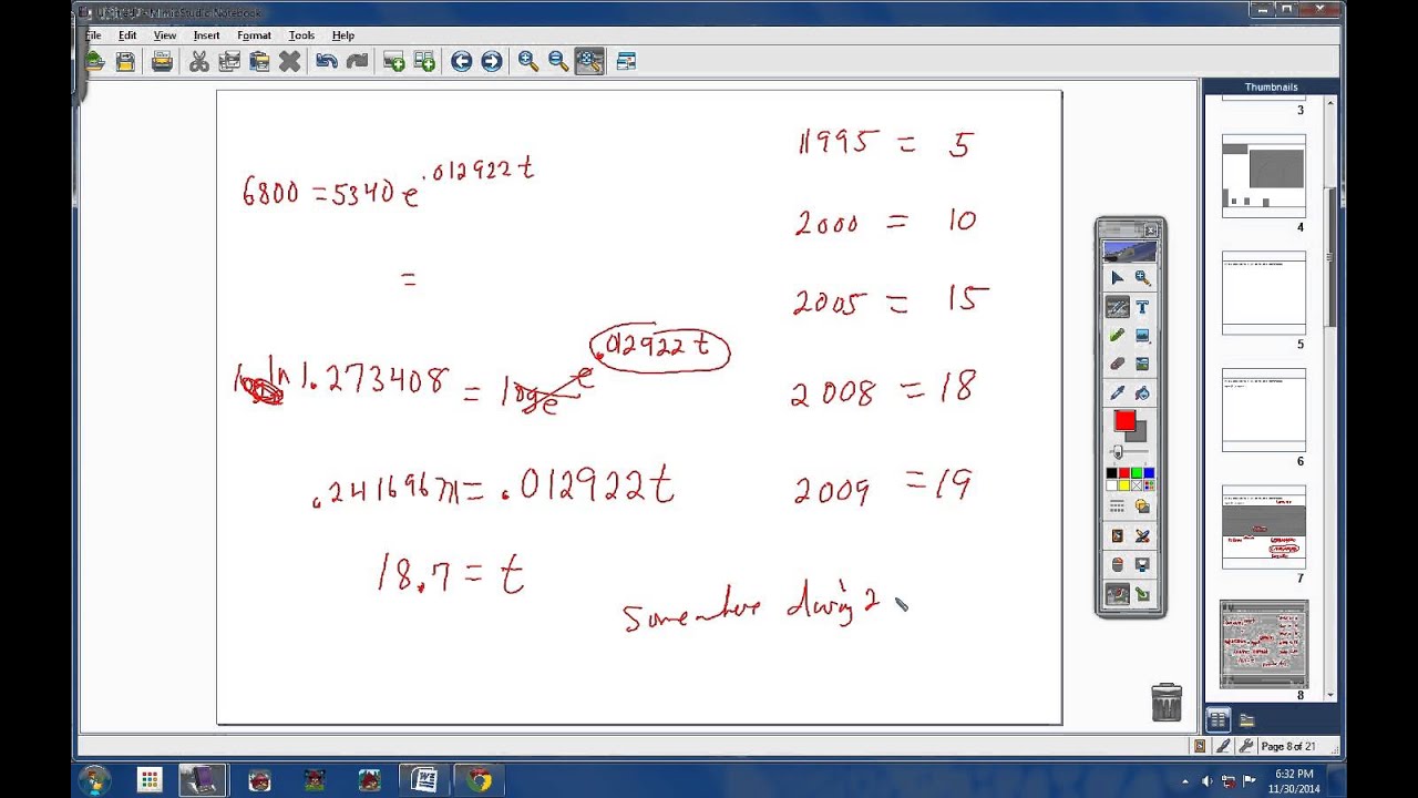 Exponential And Logarithmic Models Youtube