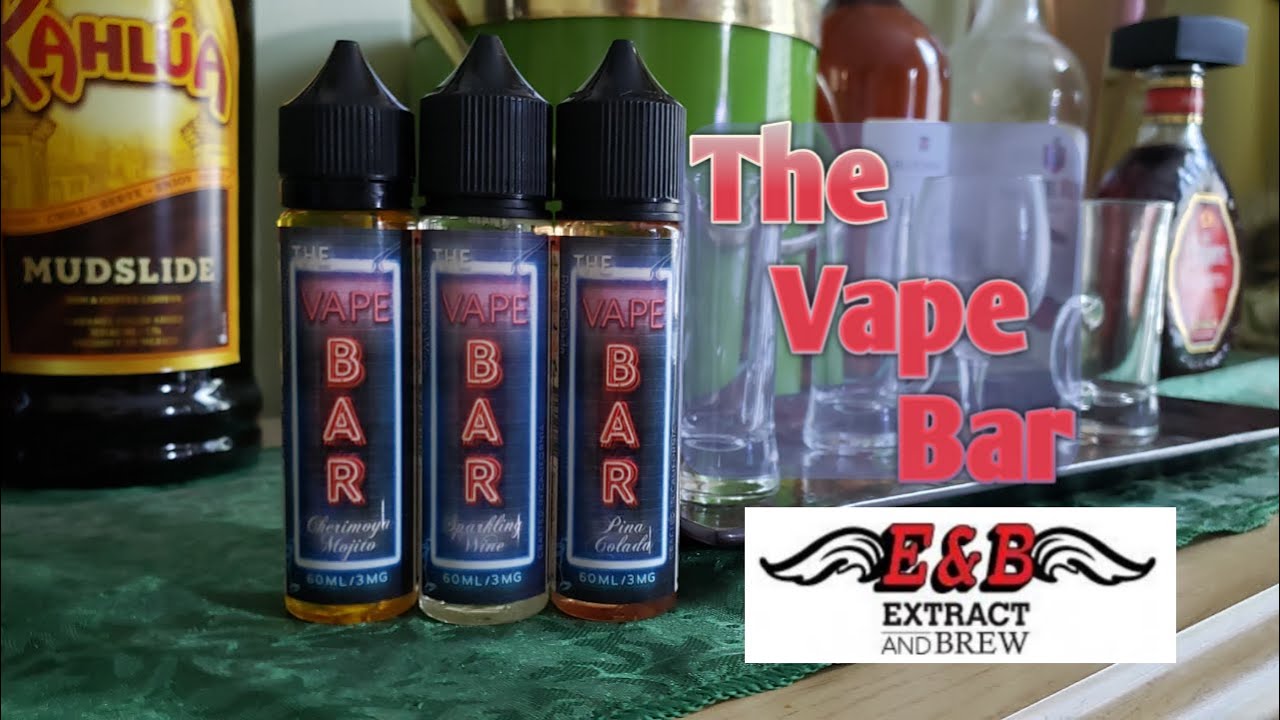 THE VAPE BAR THREE FLAVOR'S E-LIQUID REVIEW E&B PRODUCT - YouTube